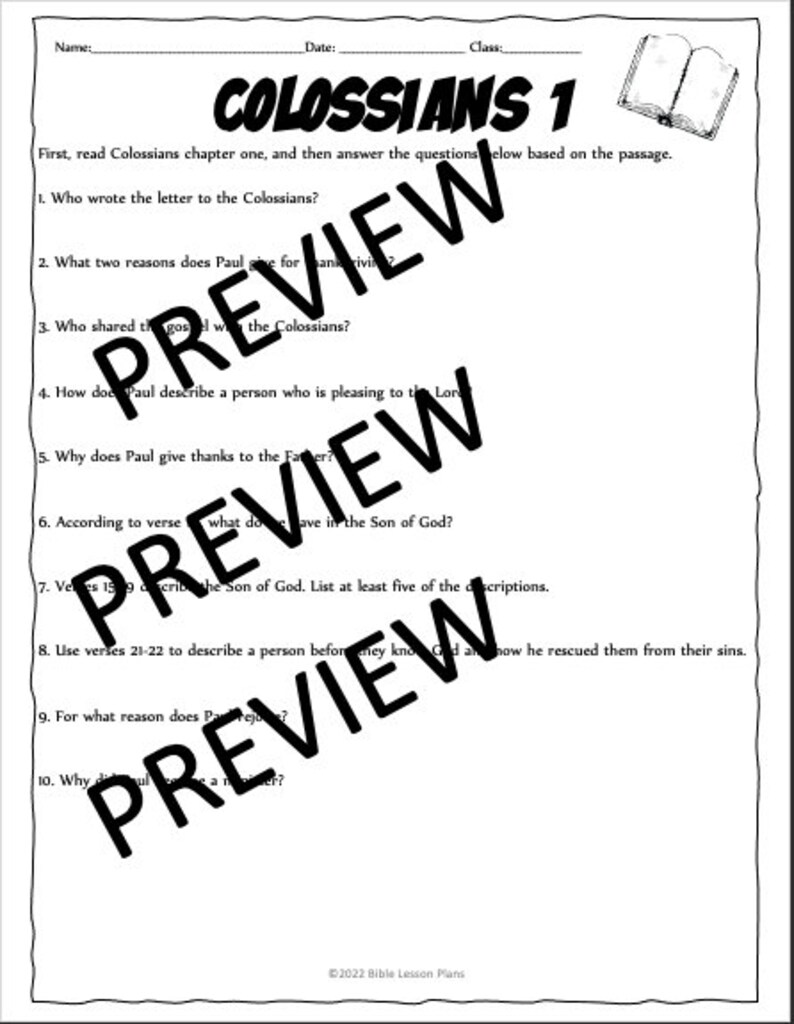 Colossians, Bible Study, Bible Questions, Small Group Bible, New ...