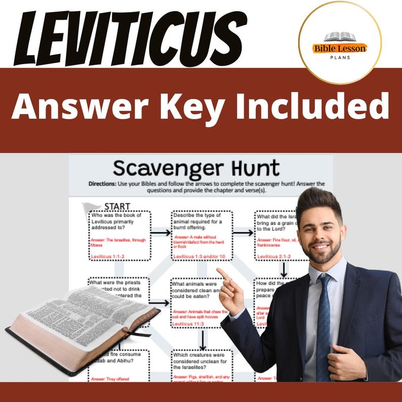 Book of Leviticus Overview Activity, Scavenger Hunt, Old Testament ...