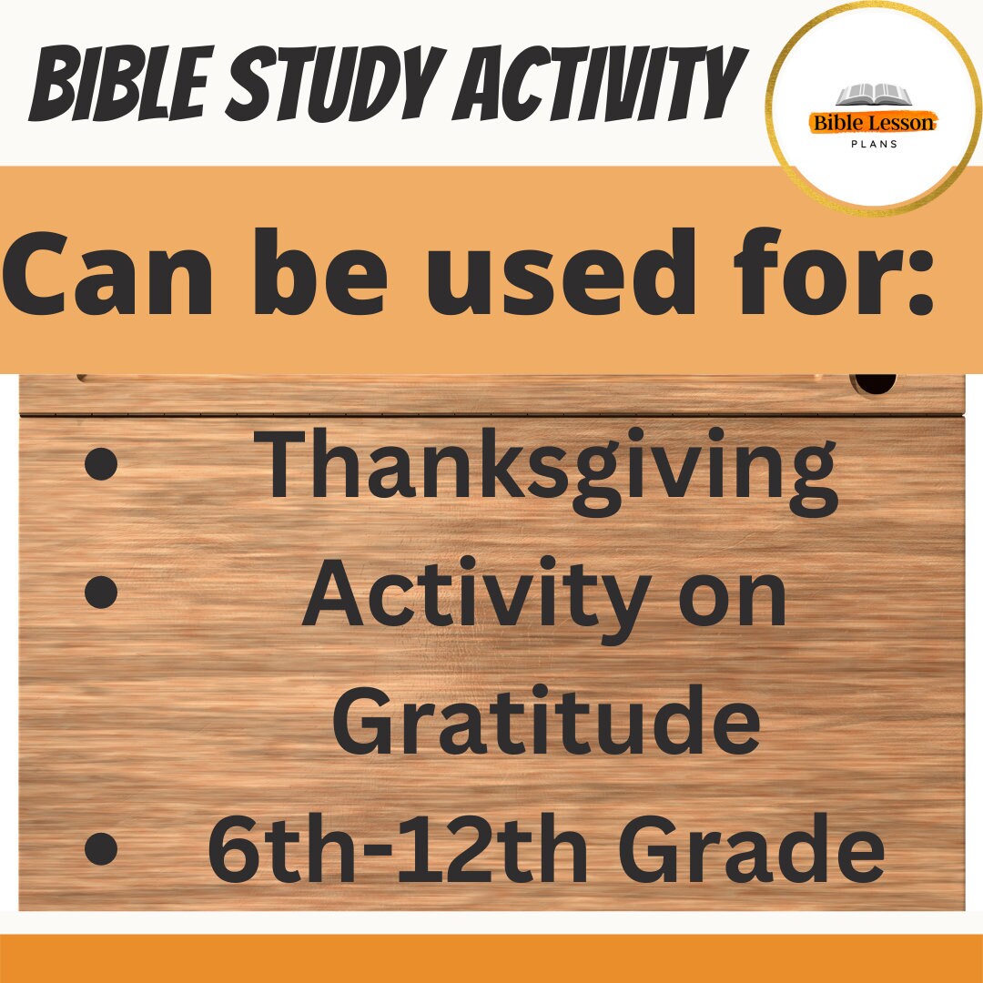 Thanksgiving Bible, Teen Bible Study, Bible Activity, Sunday School ...