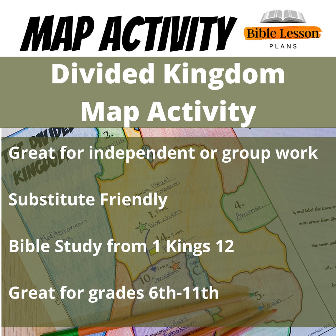 Bible Study, Bible Map, Bible Activity, Divided Kingdom, Church, Old ...