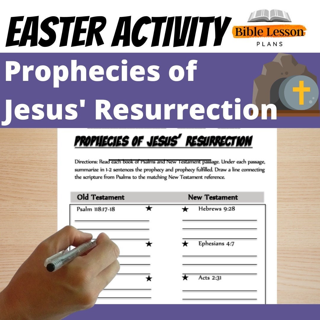 Prophecies for Jesus Resurrection, Jesus Resurrection, Easter Activity ...