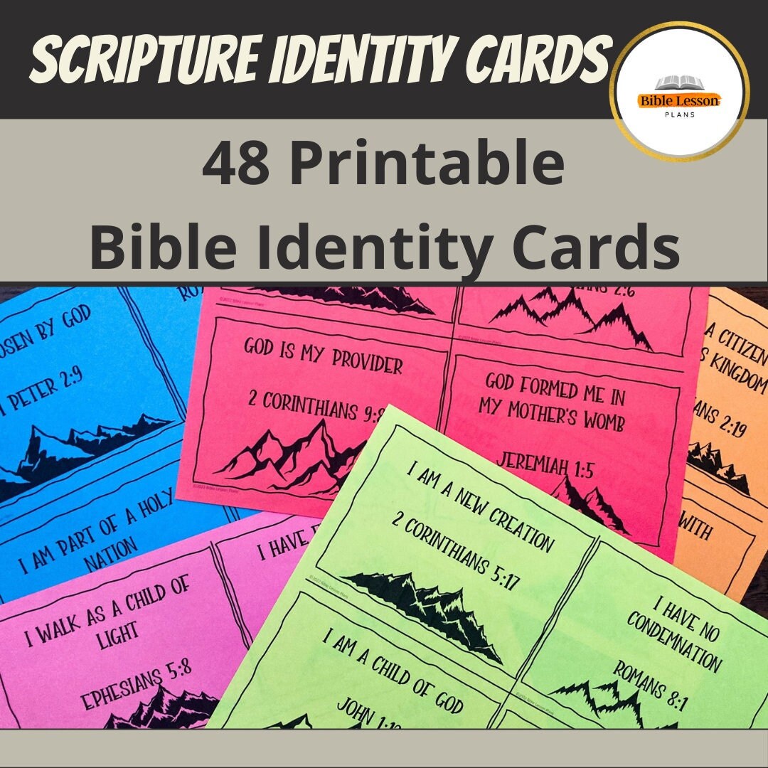 Identity in Christ Verses, Scriptures for Identity, Sunday School ...