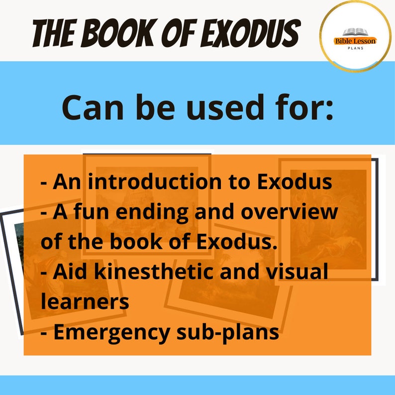 Book of Exodus, Bible Activity, Bible Resource, Bible Study, Church ...