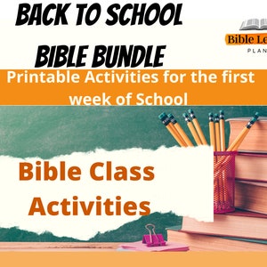 Back to School Bundle Bible Activities, Sunday School Teacher ...