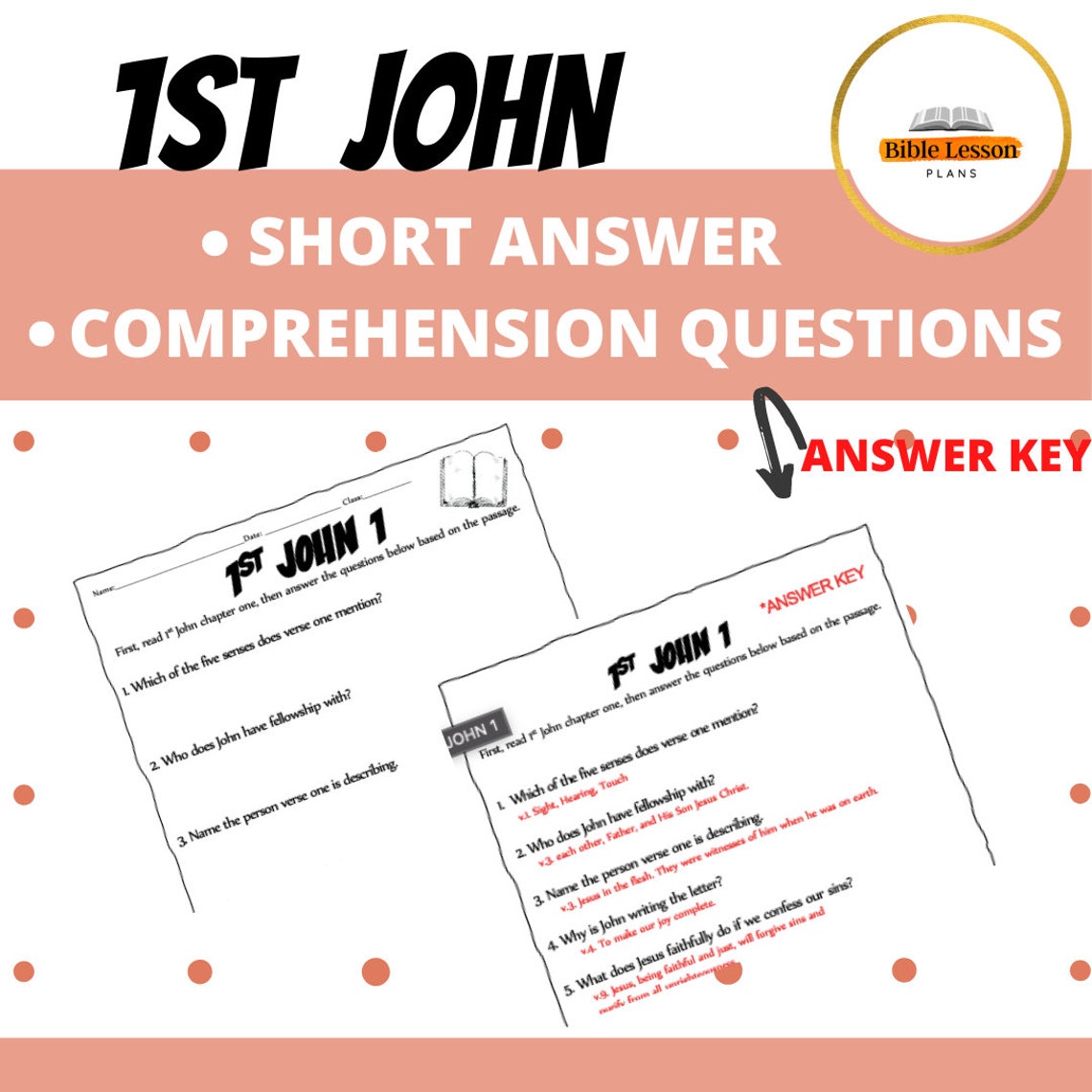 1 John Bible Study Questions and Answers, 1st John, Bible Study Guide ...