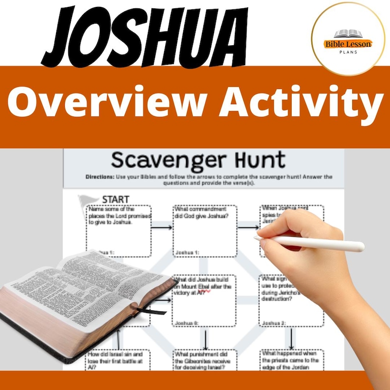 Joshua Bible Study: Scavenger Hunt Activity (middle & High School) - Etsy