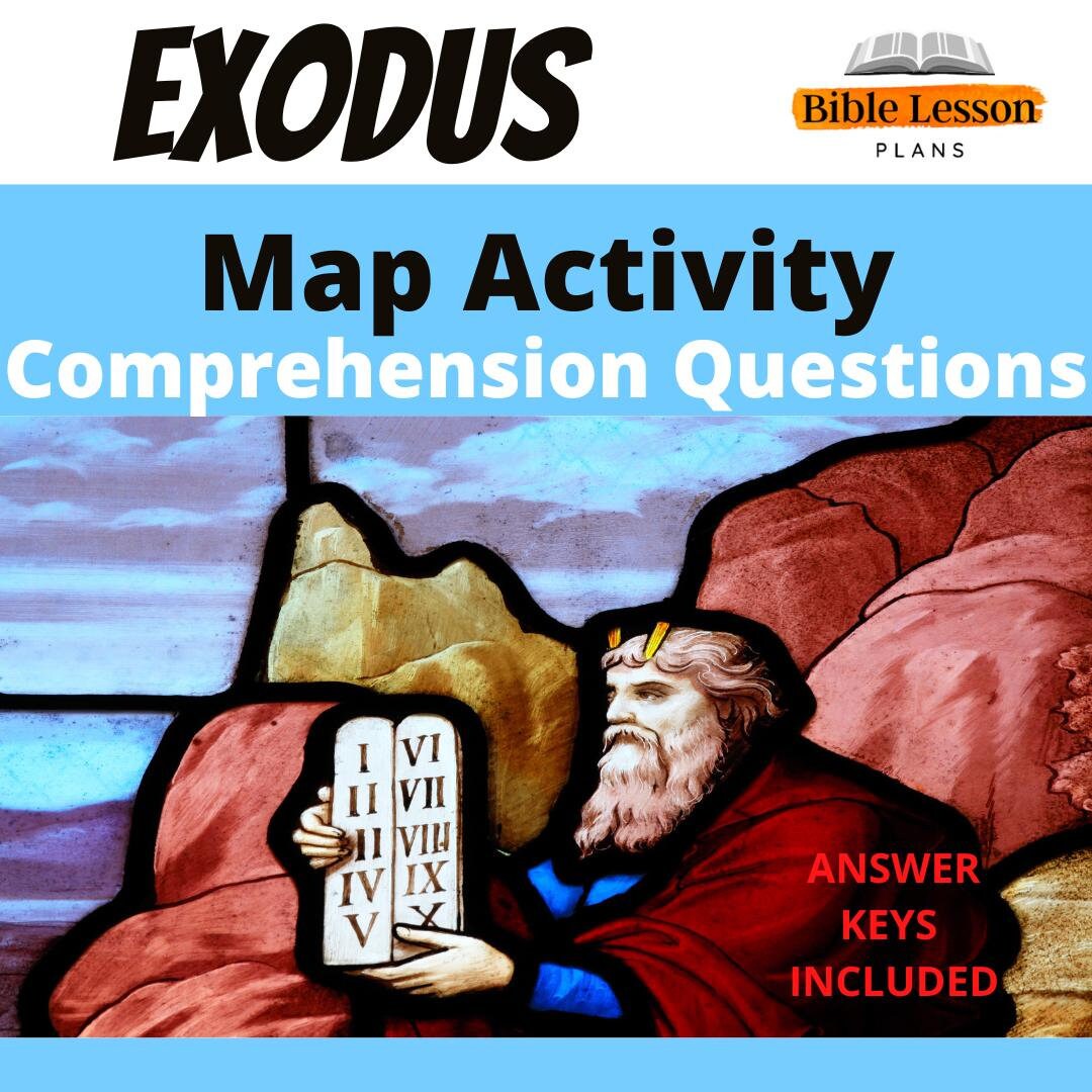 Exodus Map Activity: Israelites Journey - Bible Lesson (digital) - Etsy ...
