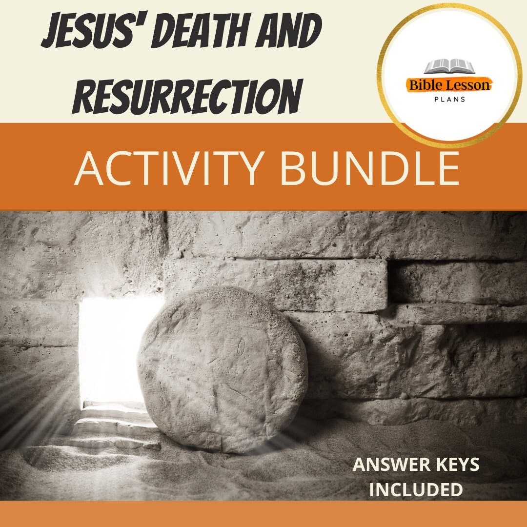 Easter Bible Study Bundle, Jesus' Death and Resurrection Activity ...