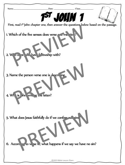 1 John Bible Study Questions and Answers, 1st John, Bible Study Guide ...