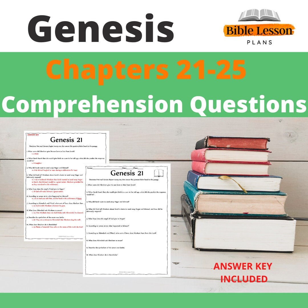 Genesis Chapters 21-25 Bible Study Questions (PDF) - Etsy
