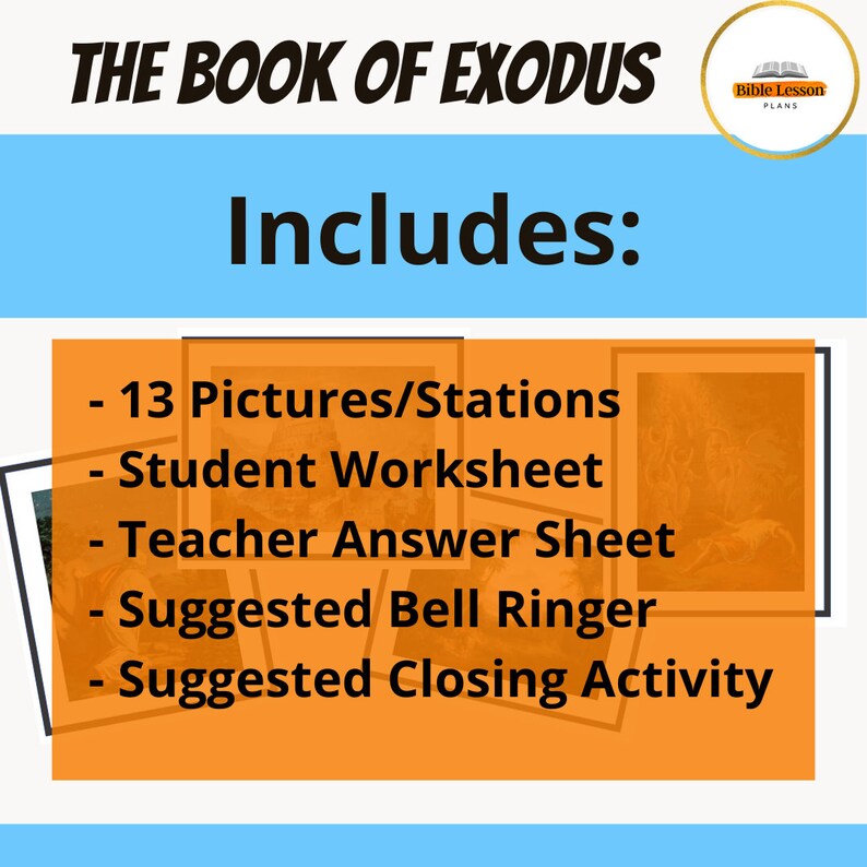 Book of Exodus, Bible Activity, Bible Resource, Bible Study, Church ...