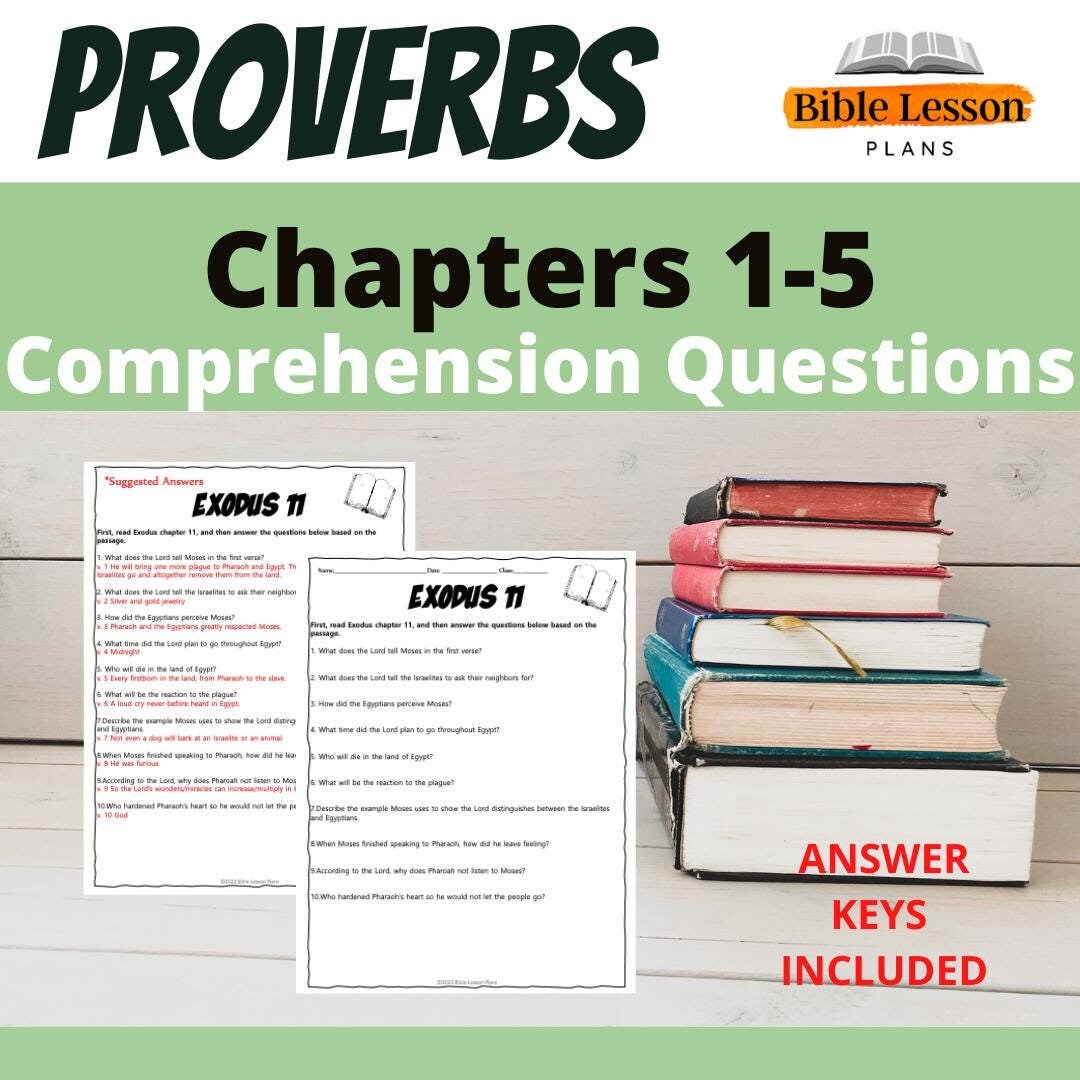 Proverbs Bible Study Questions Chapters 1-5, the Book of Proverbs ...
