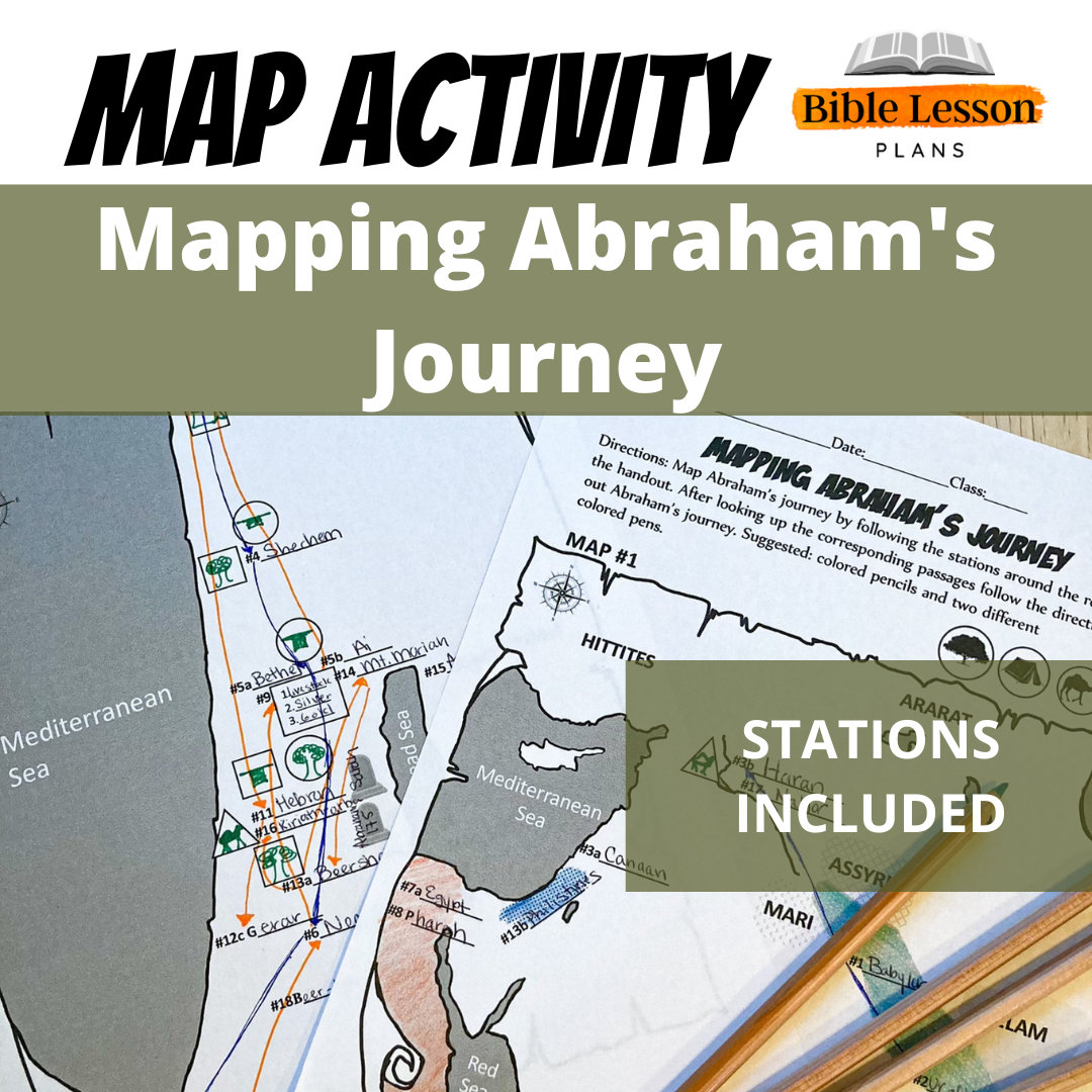 Bible Maps Activity Bundle: Old Testament, Abraham's Journey (printable ...