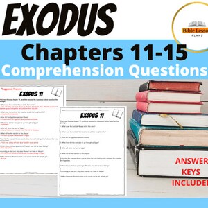 Exodus Bible Study: Chapters 11-15 Comprehension Questions - Etsy