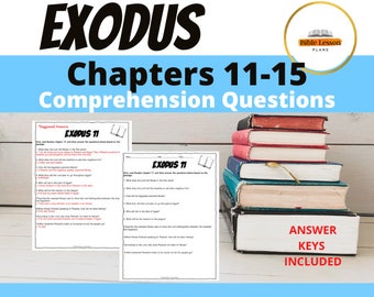 Bible Study Question Guide for Exodus 2-part Worksheet Packets - Etsy