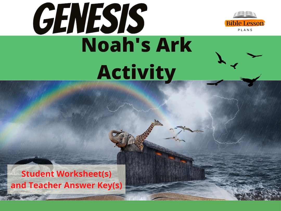 Noah's Ark Activity: Bible Study, Sunday School Lesson - Etsy