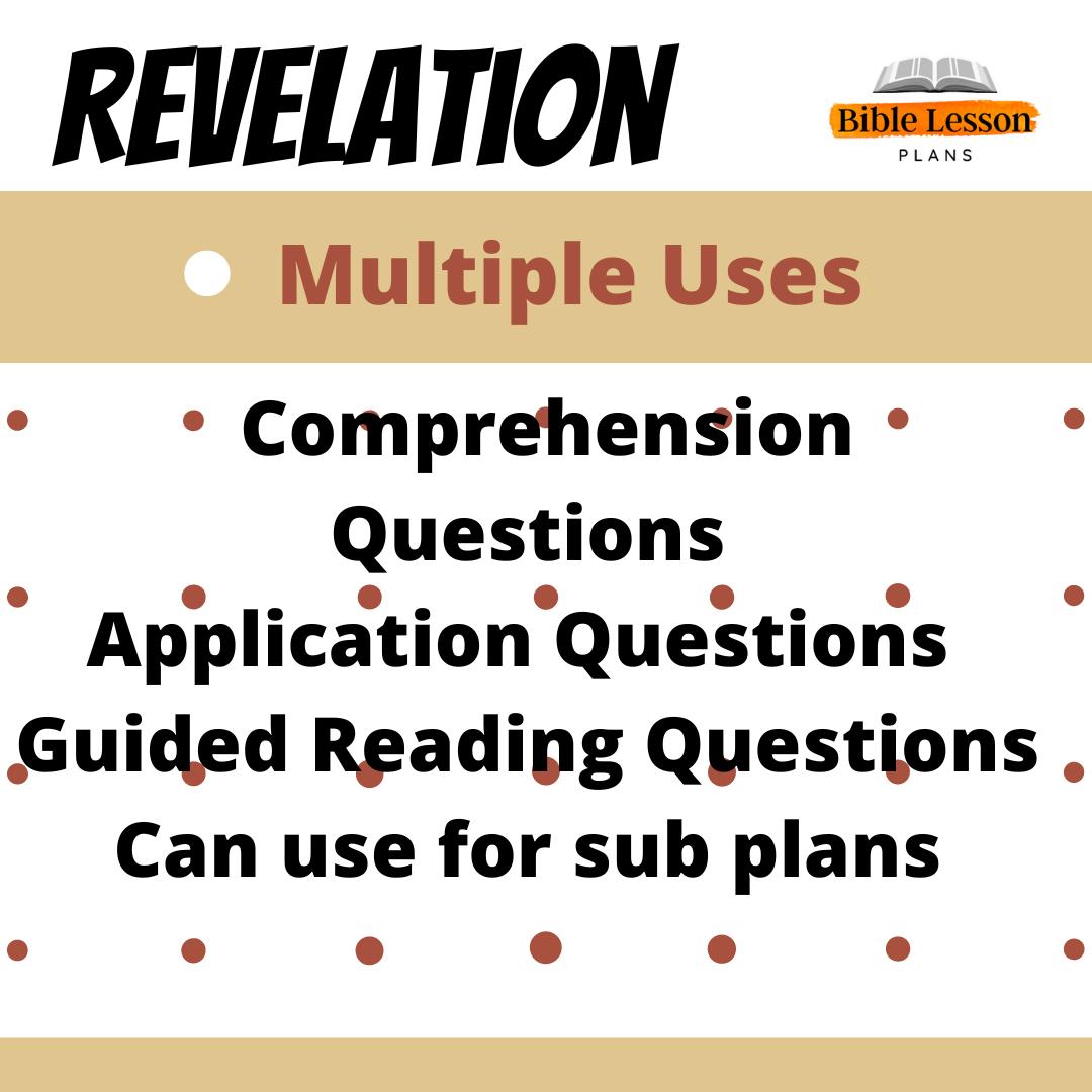 Revelation Bible Study: Chapters 1-5, Teens (teacher's Answer Key) - Etsy