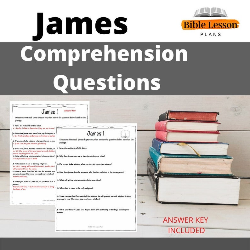 James Comprehension Questions, No Prep, Digital Download, Educational ...