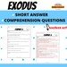 Exodus Chapters 6-10 Comprehension Questions: Bible Study Guide ...