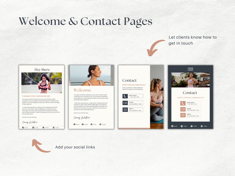 Nutrition Wellness Client Welcome Canva Template | Client Onboarding ...
