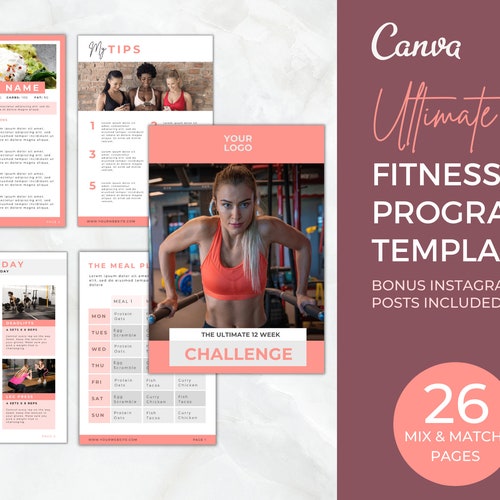 Fitness Ebook Template Fitness Program Template Fitness | Etsy