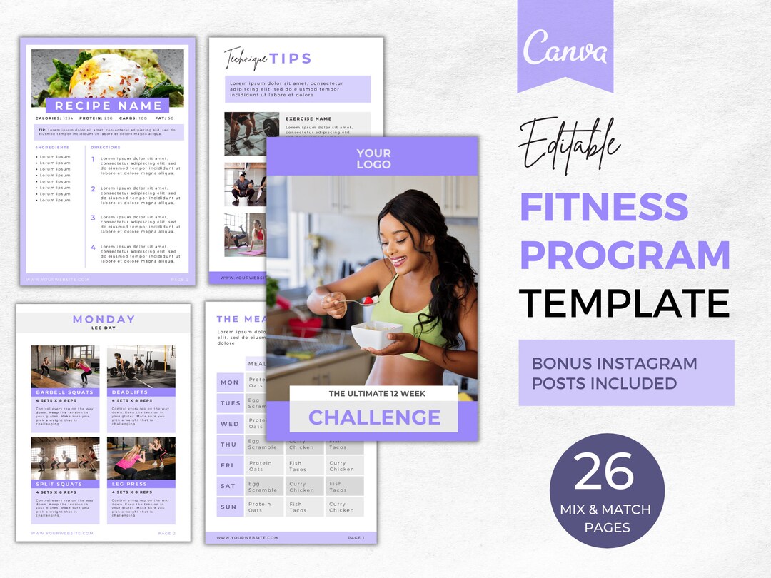 Fitness Ebook Template Fitness Program Template Fitness Nutrition Ebook ...