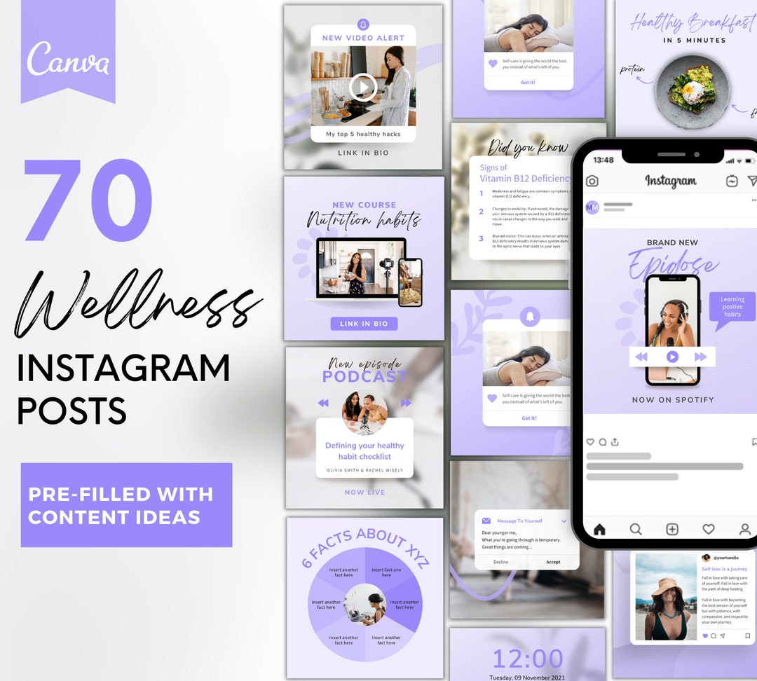 Wellness Instagram Posts | Wellness Coach Instagram Engagement | Health ...