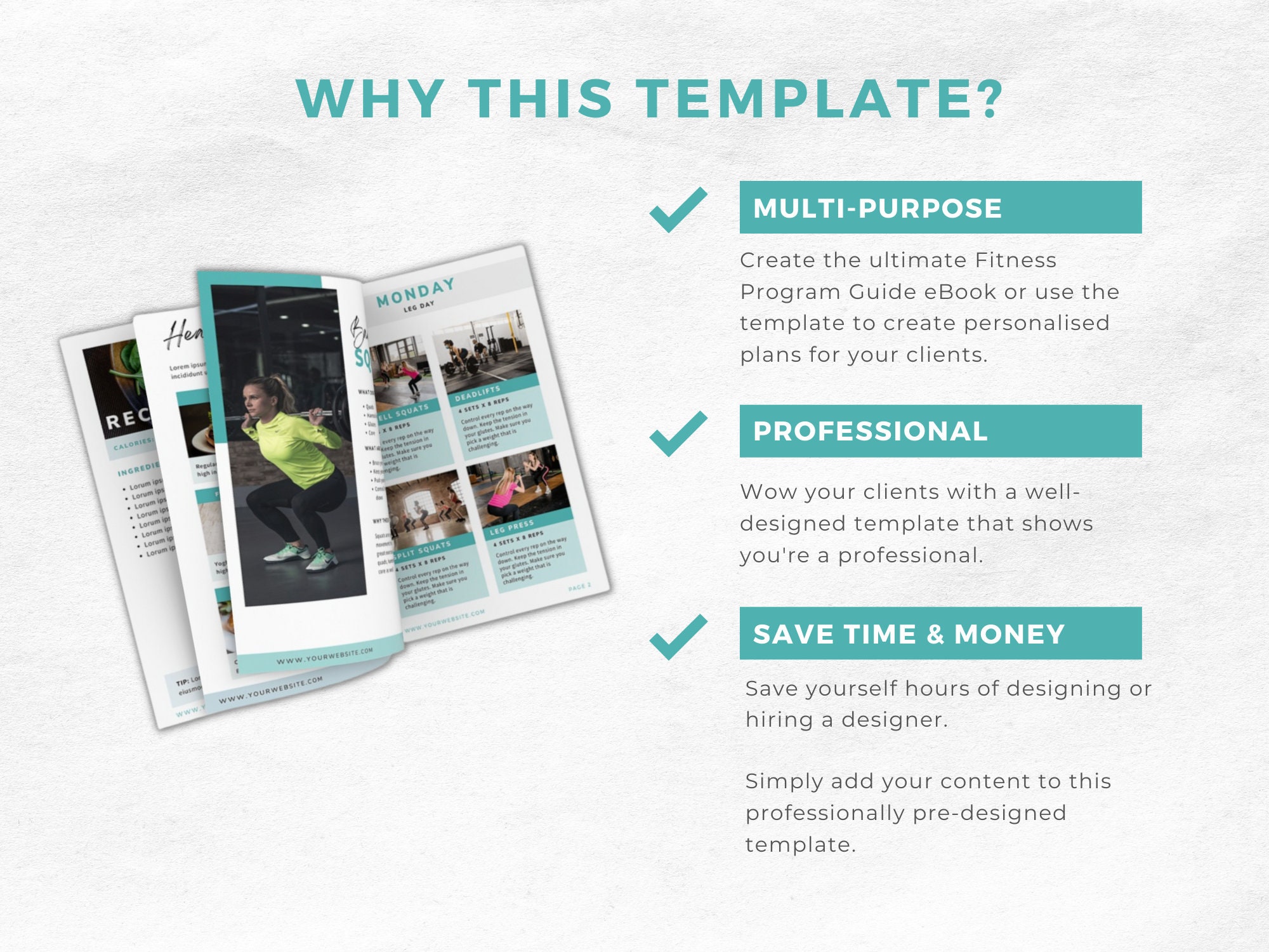 Fitness Program Template Canva Fitness Ebook Template | Etsy