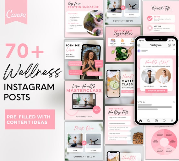 Wellness Instagram Posts Nutrition Instagram Engagement | Etsy