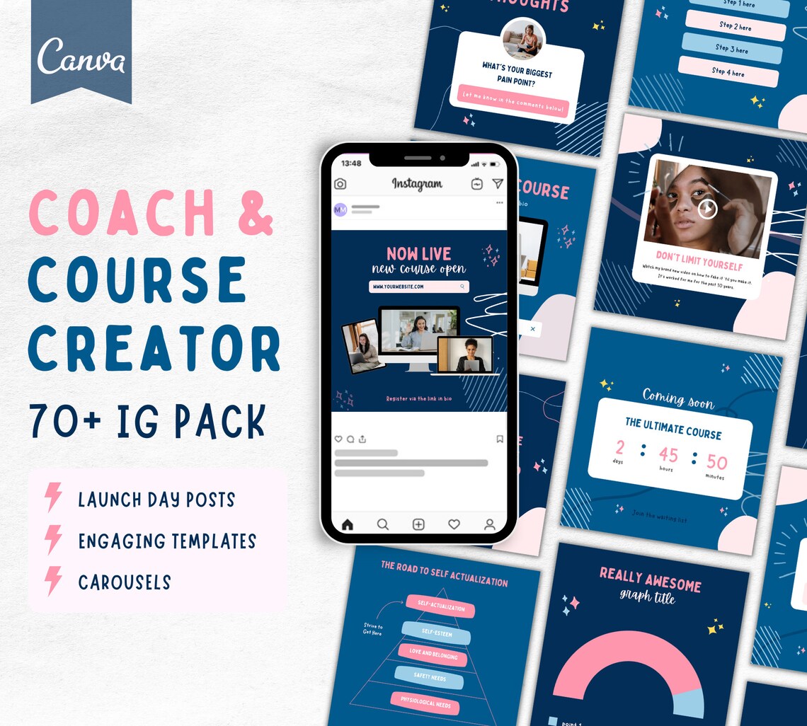 Coach Instagram Templates Canva Carousel Business Templates Instagram ...