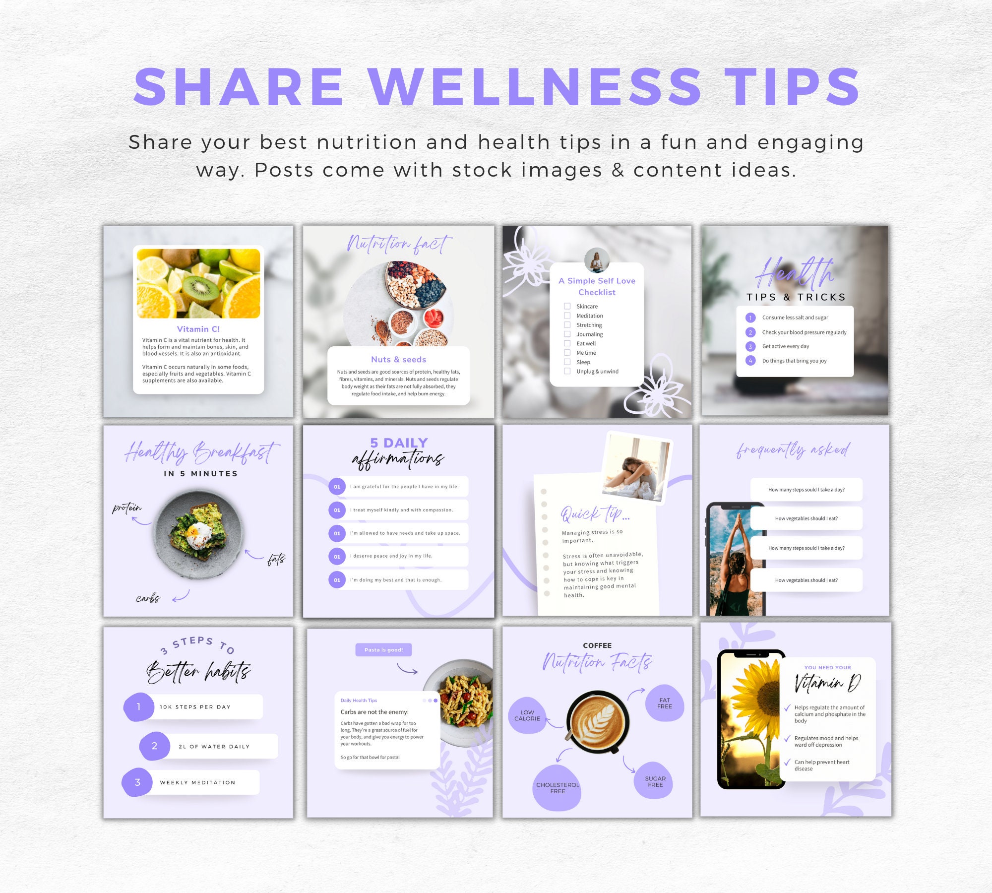 Wellness Instagram Posts Wellness Coach Instagram Engagement Health ...