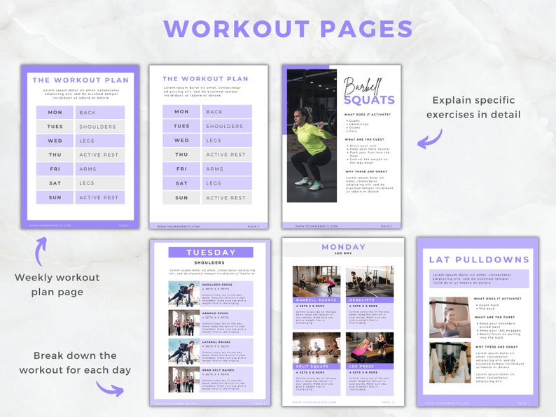 Fitness Ebook Template Fitness Program Template Fitness - Etsy