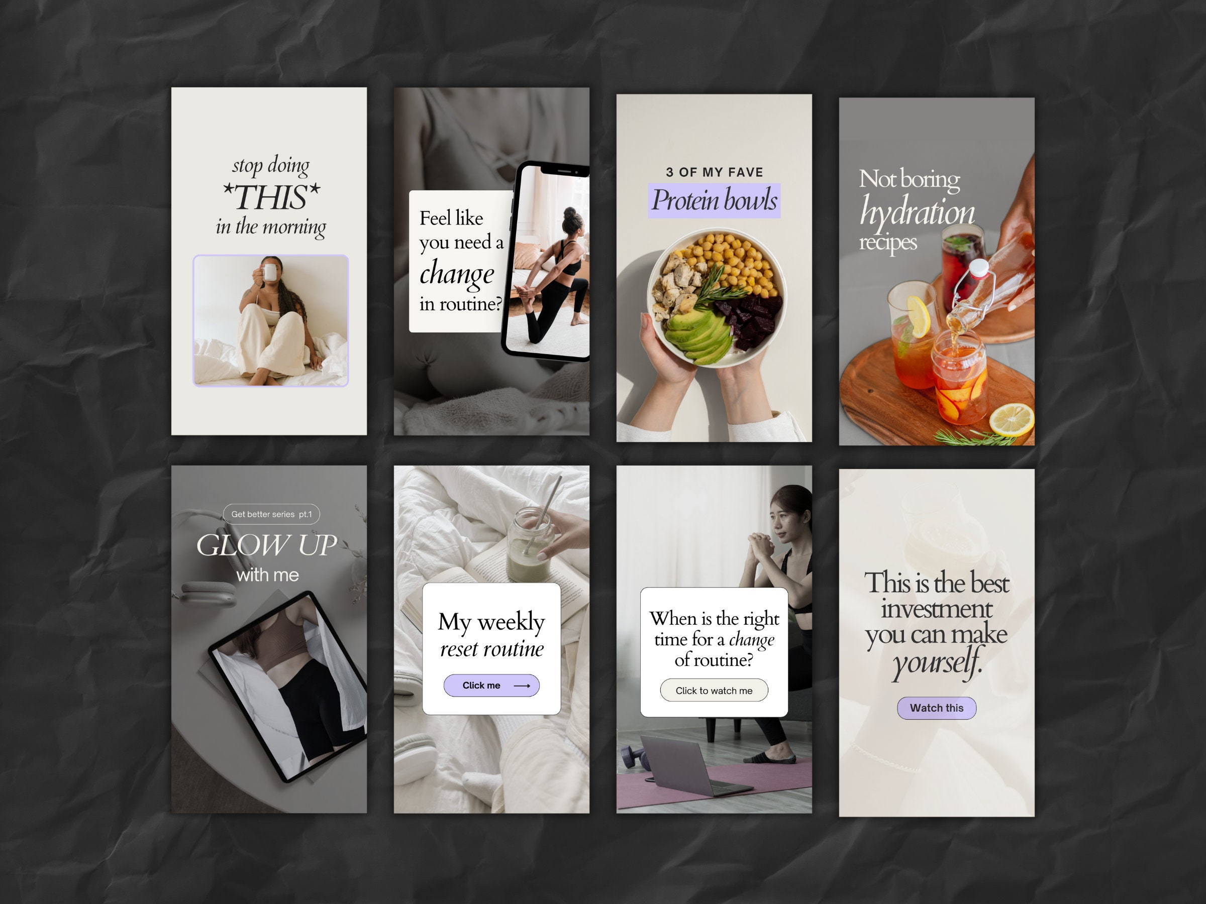 Fitness Instagram Reel Template, Wellness Coach Reel Covers, Health ...