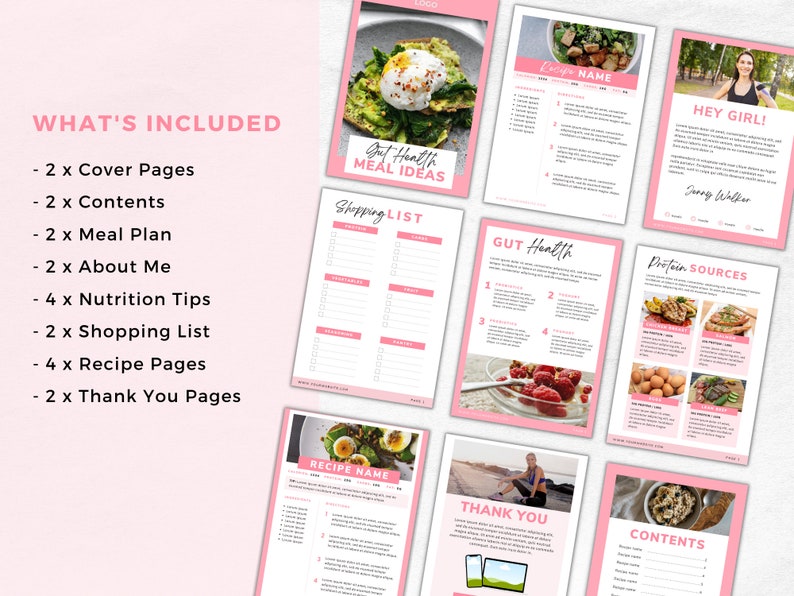 Nutrition Meal Plan Ebook Template Canva Fitness Nutrition - Etsy