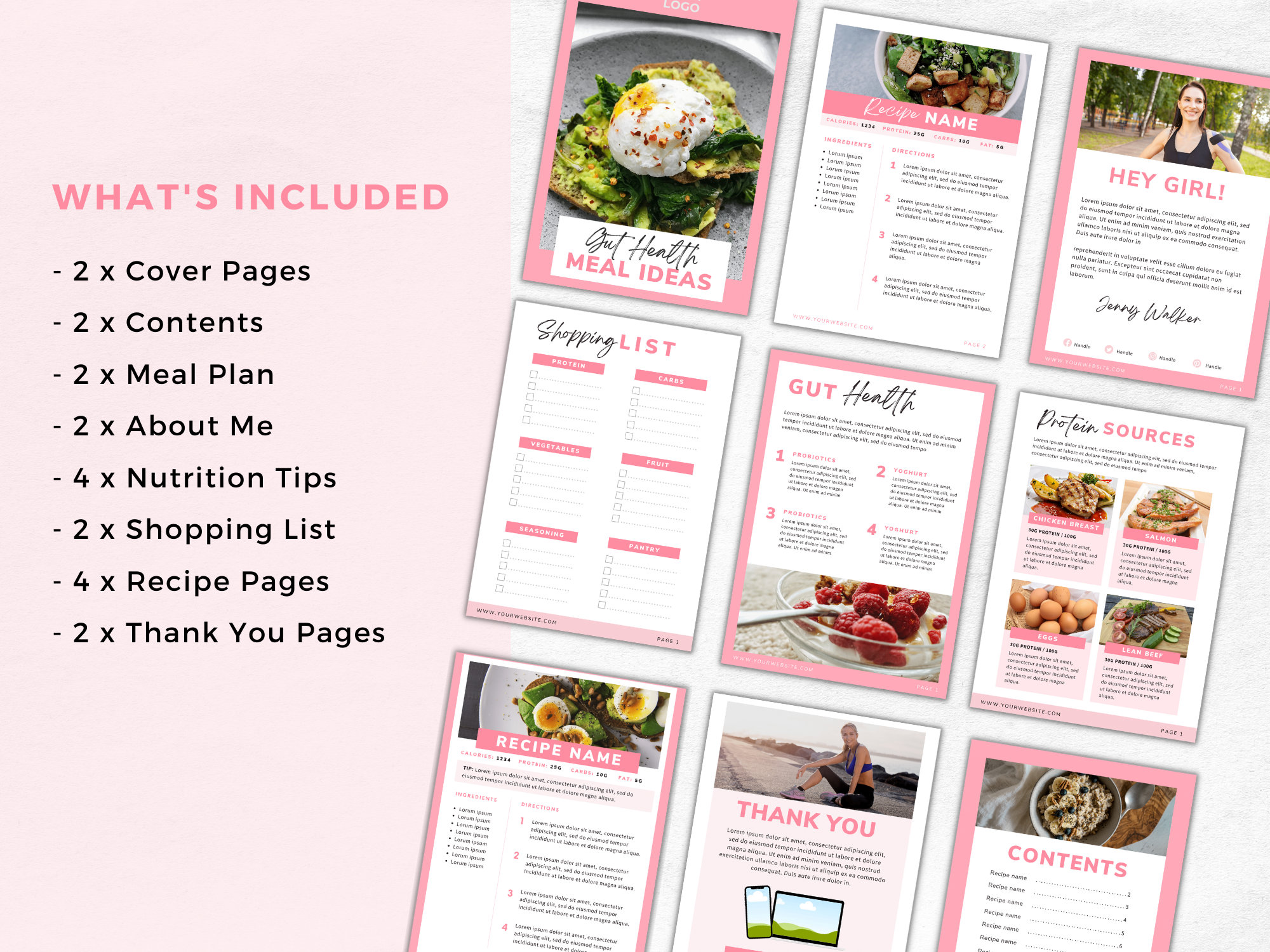 Nutrition Meal Plan Ebook Template Canva Fitness Nutrition - Etsy