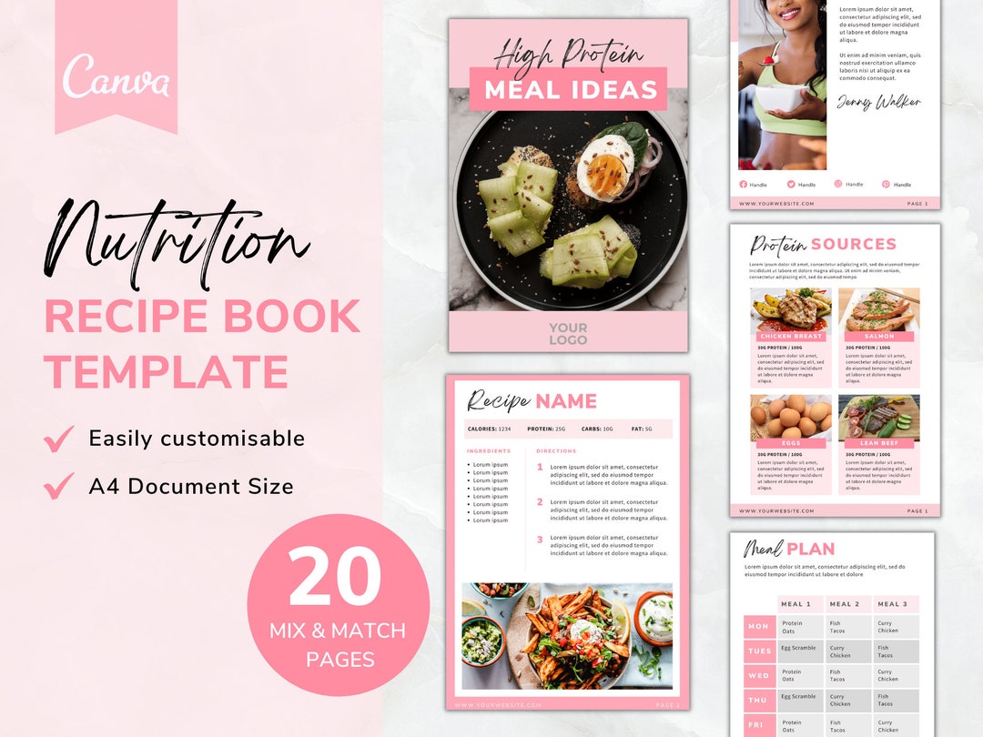 Nutrition Meal Plan Ebook Template Canva | Fitness Nutrition Ebook ...
