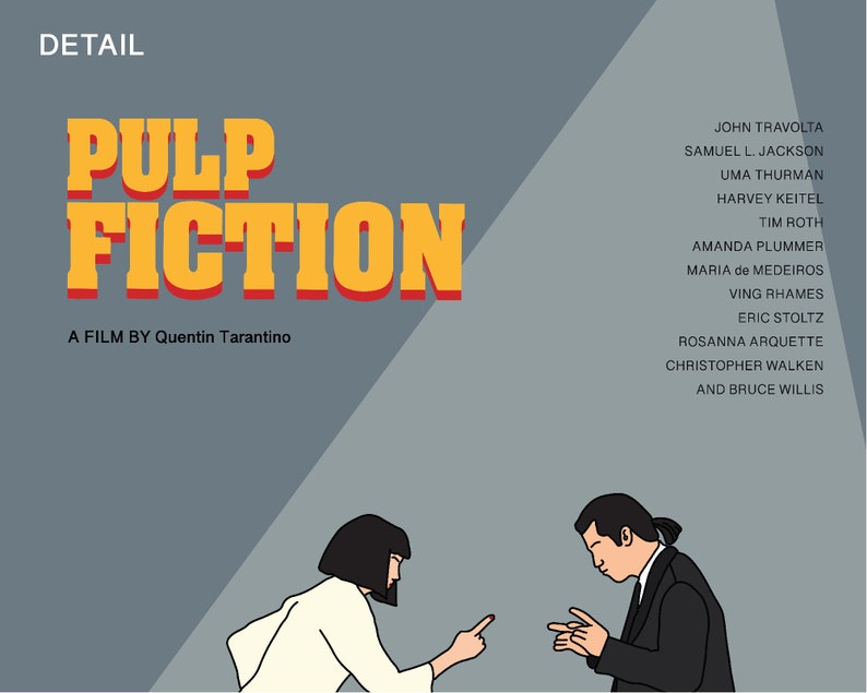 Pulp Fiction Movie Poster | Quentin Tarantino | Alternative Film Poster ...