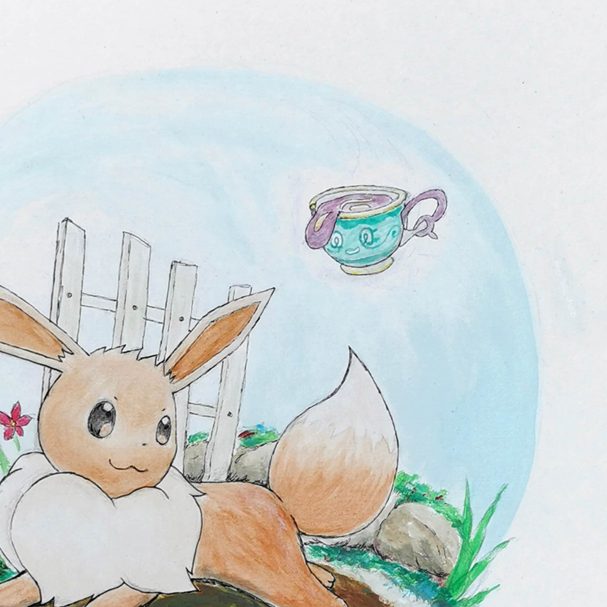 Eevee, Sinistea, Evolution Pokemon, Pokemon, Pokemon Print, Pocket ...