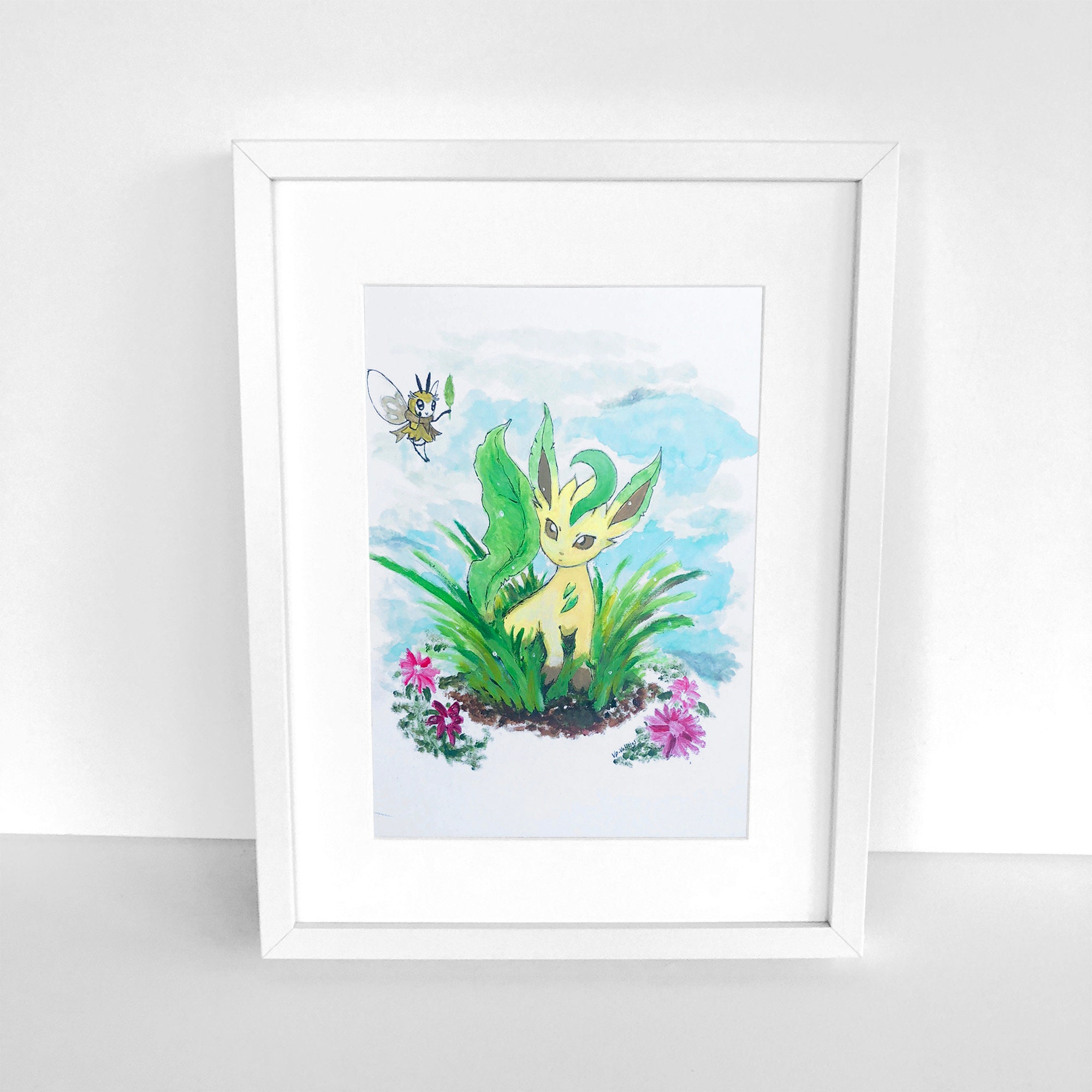 Leafeon Ribombee Eevee Grass Pokemon Fairy Pokemon - Etsy