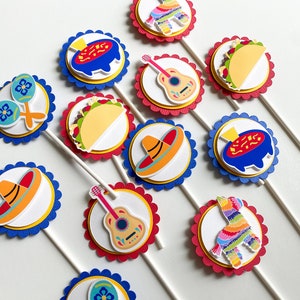 Fiesta Cupcake Toppers - Etsy