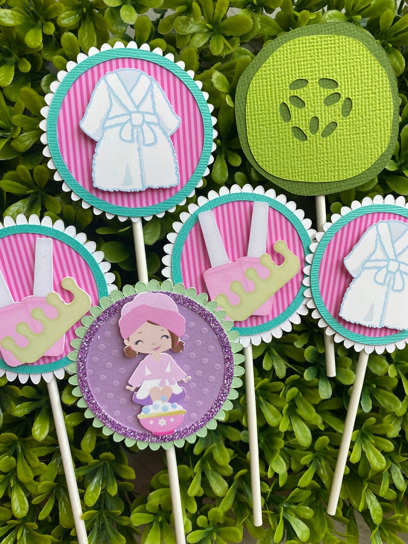 Spa Cupcake Toppers - Etsy