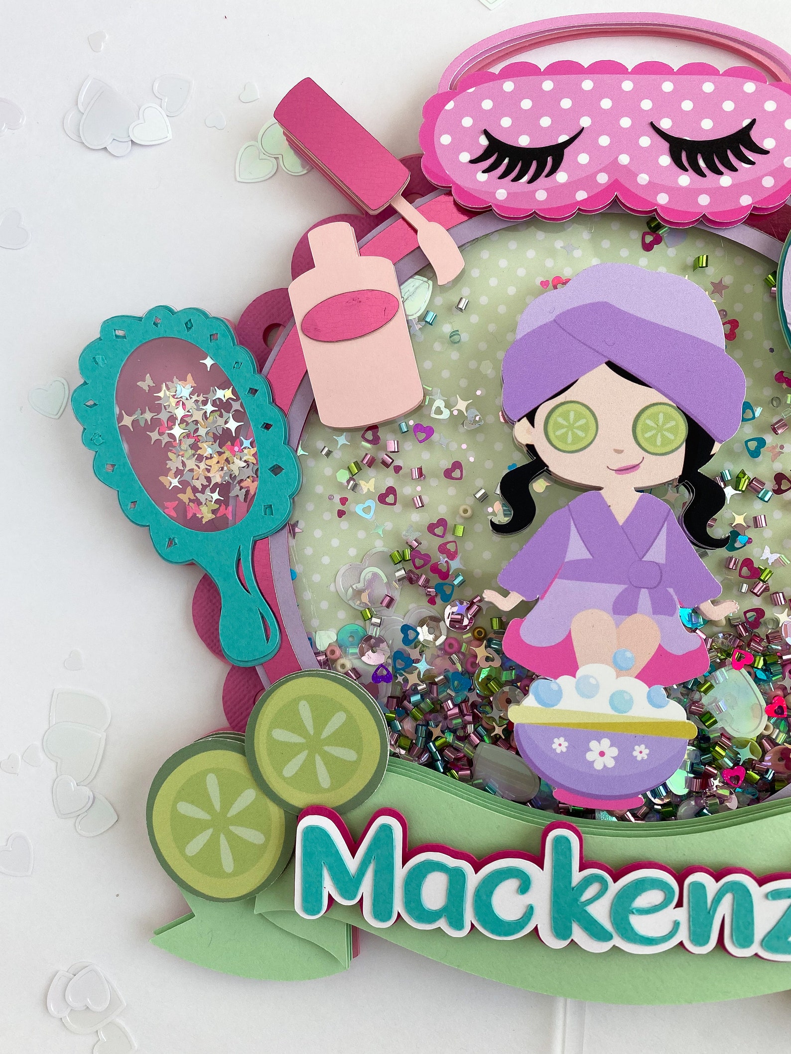 Spa Birthday Party Cake Topperspa Cake Topperspa Partygirls - Etsy