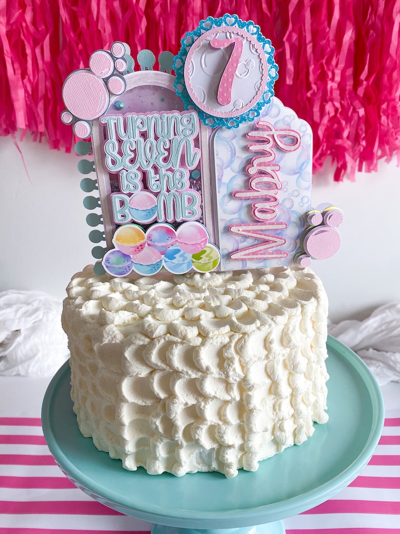 Bath Bomb Cake Topper|bath Bomb Party|spa Party - Etsy