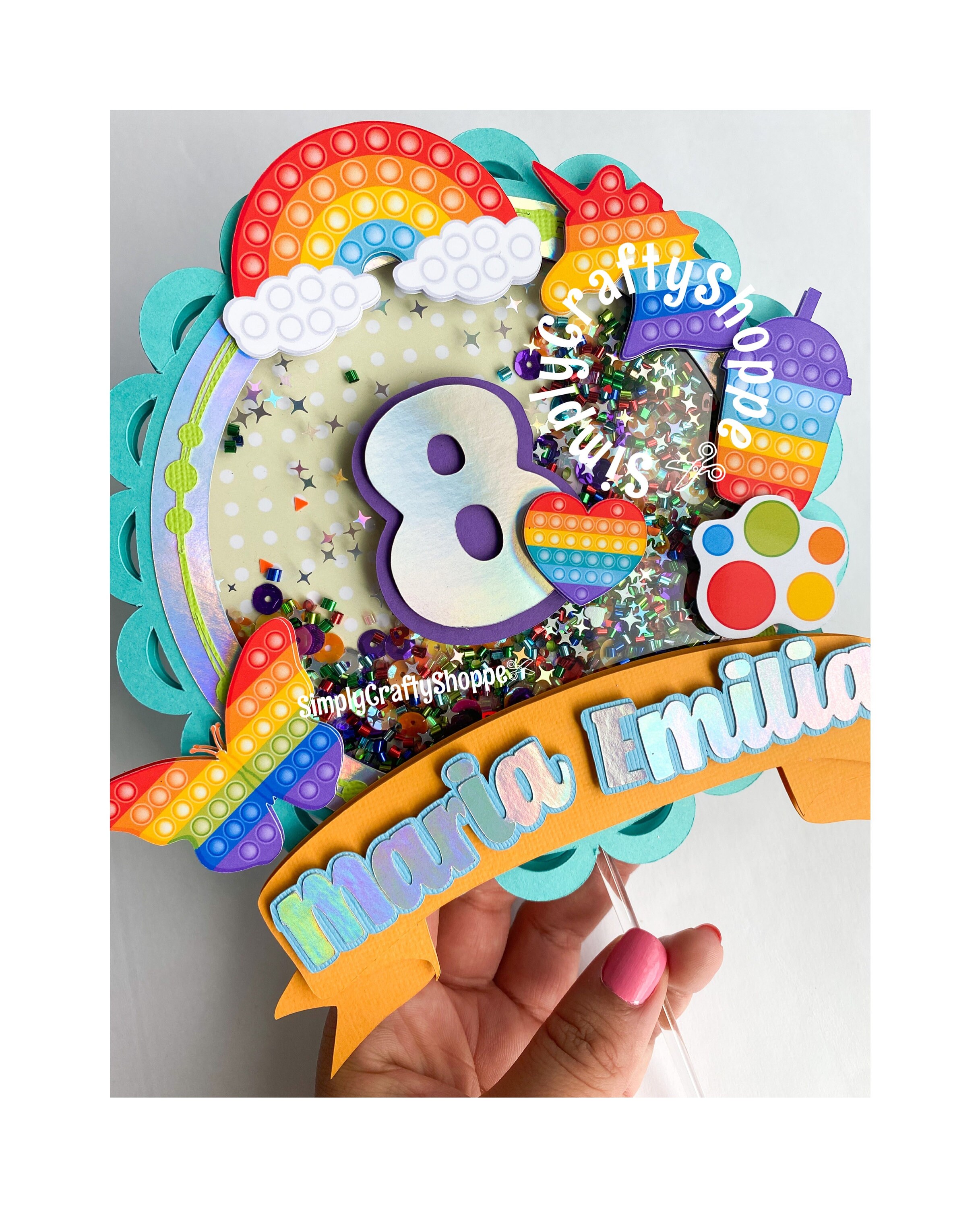 Pop It Toys Cake Topperfidget Toys Cake Topperrainbow Pop It - Etsy