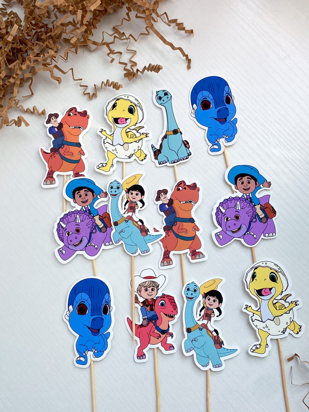 Dino Ranch Cupcake Topper|dino Ranch Party Decorations|dino Ranch Theme ...