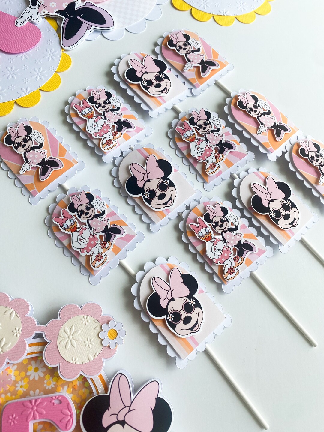 Groovy Minnie Mouse Cupcake Toppers |groovy Minnie Mouse Theme|minnie ...