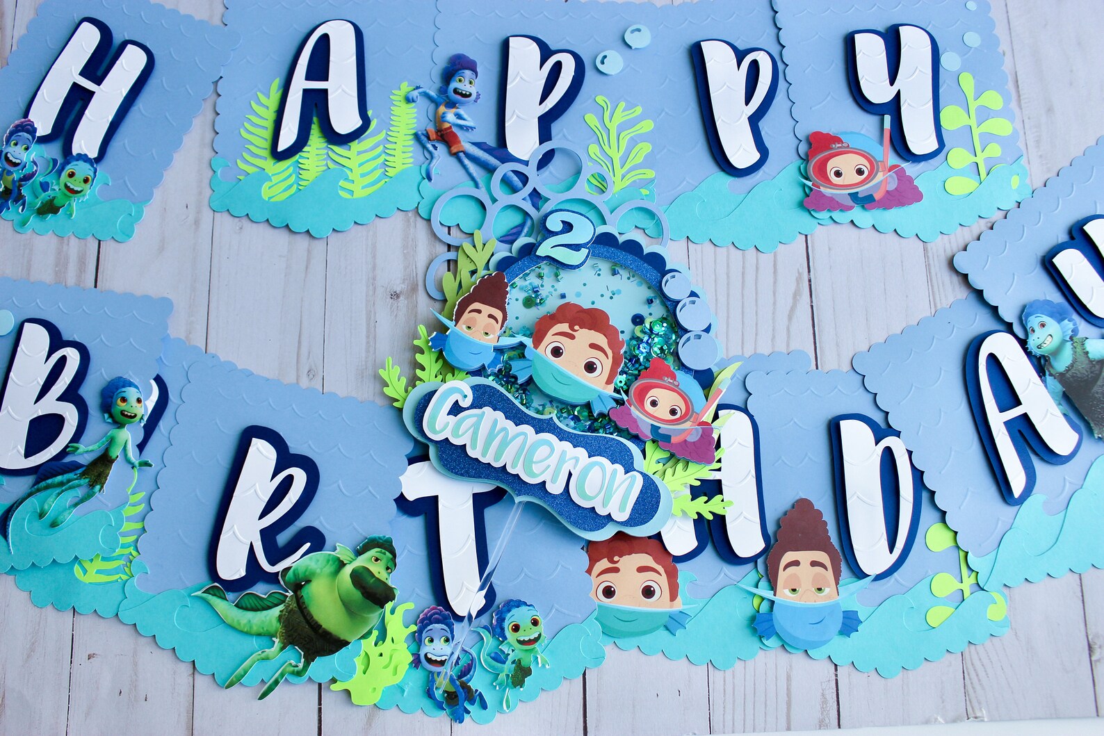 Luca Party Package|luca Birthday Decor|luca Cake Topper|luca 3d Letter ...