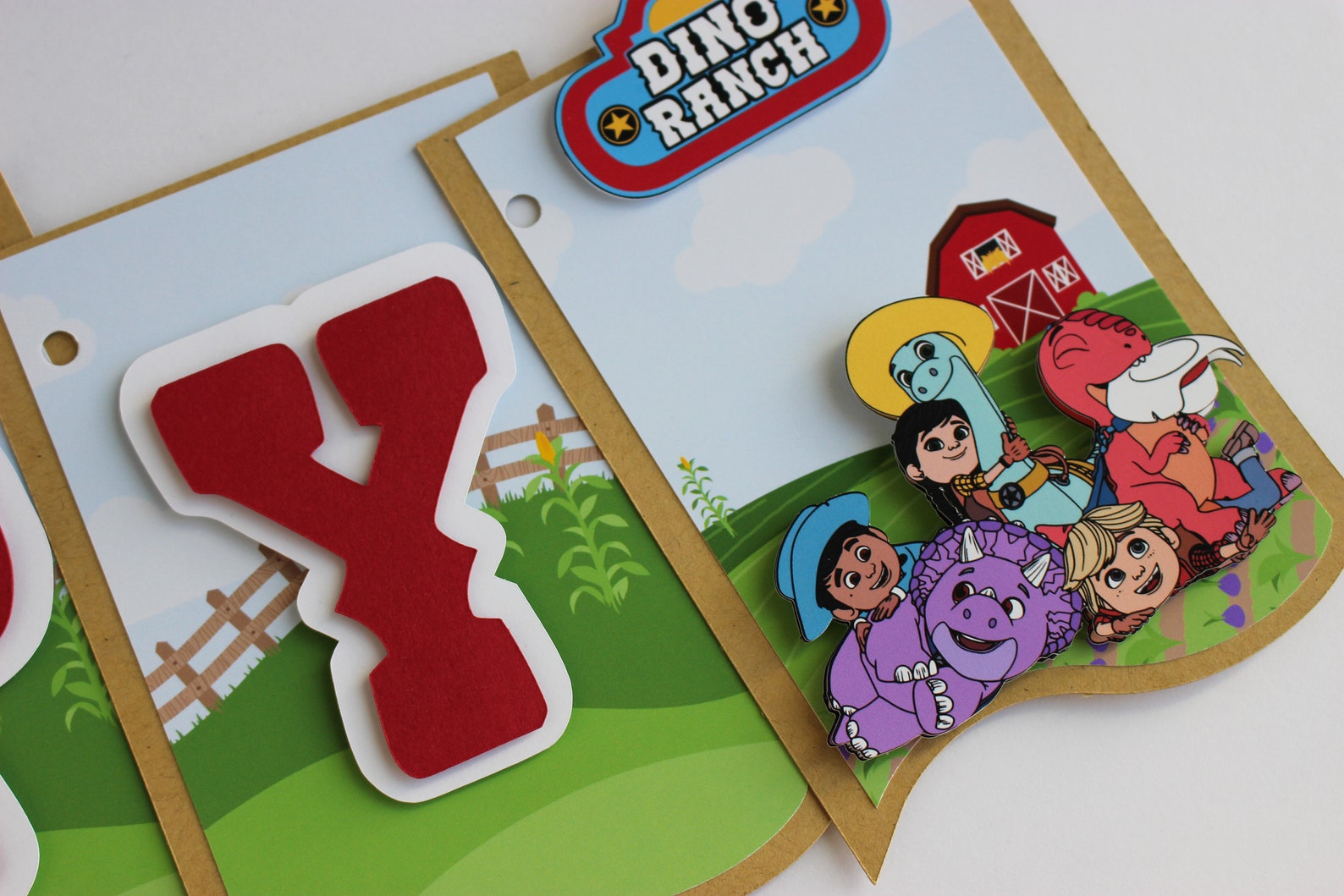 Dino Ranch Happy Birthday Bannerdino Ranch Birthdaydino | Etsy