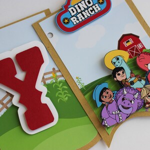 Dino Ranch Happy Birthday Bannerdino Ranch Birthdaydino | Etsy