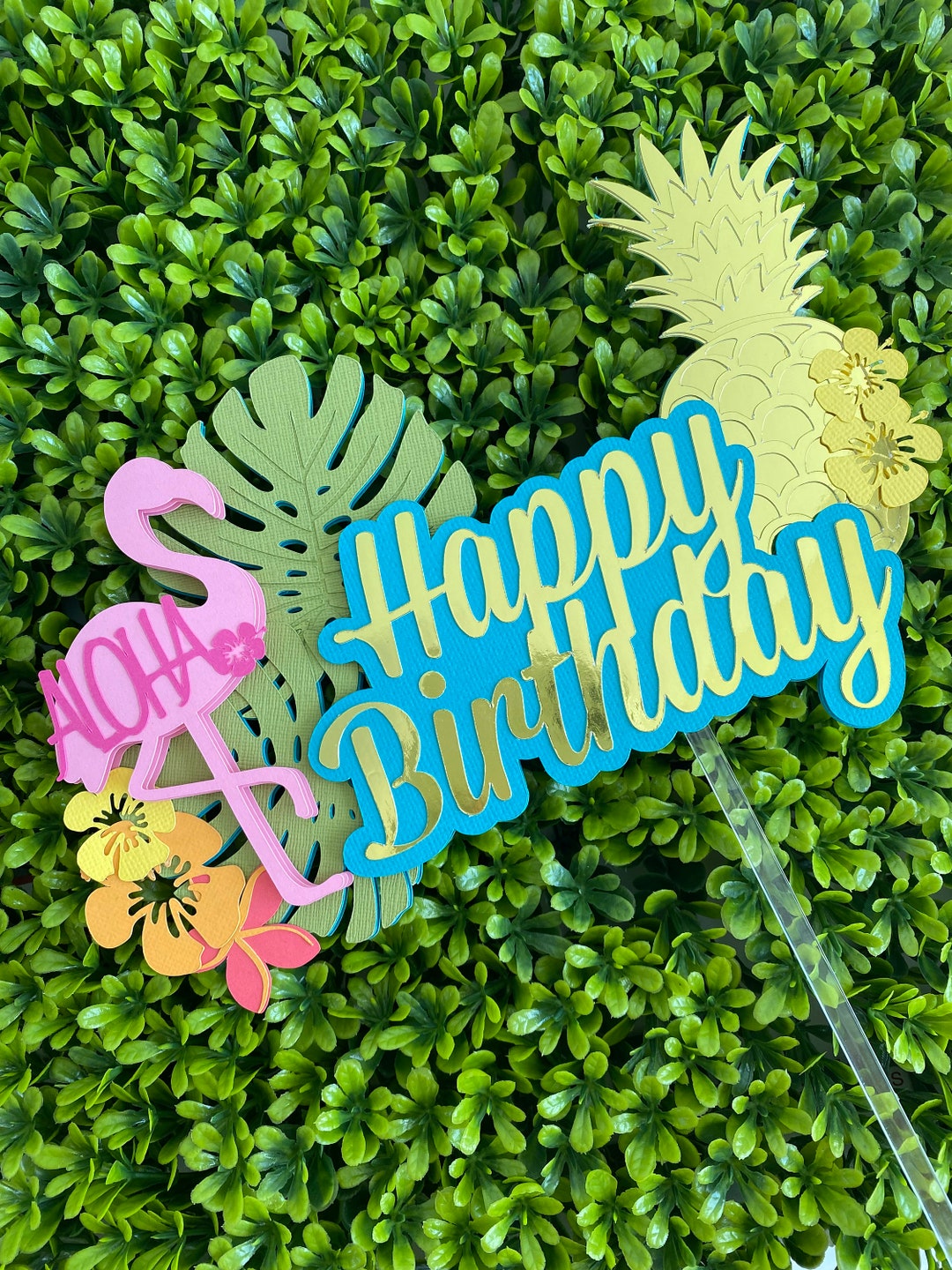Luau Party Cake Topper Hawaiian Cake Topperluau Party